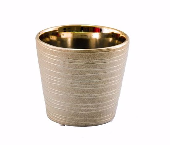 DirectFloral. Round Gold Ceramic Planter 4"