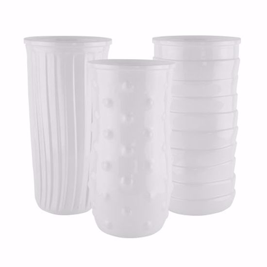 DirectFloral. Syndicate Sales 9.75" White Glass Rose Vase