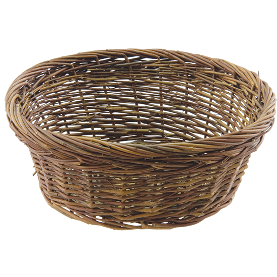 DirectFloral. Rustic Willow Bowl W/Double Rim 8"