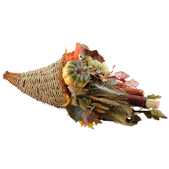 DirectFloral. Cornucopia w/Tray 14"