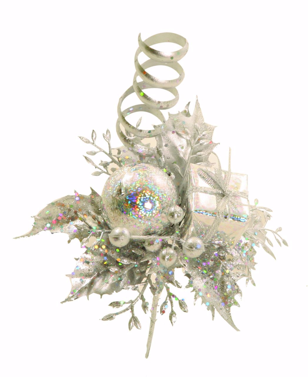 DirectFloral. 2 Asst. 8" Iridescent Gold & Silver Picks