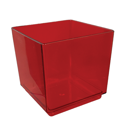 DirectFloral. 5" Plastic Cube - White