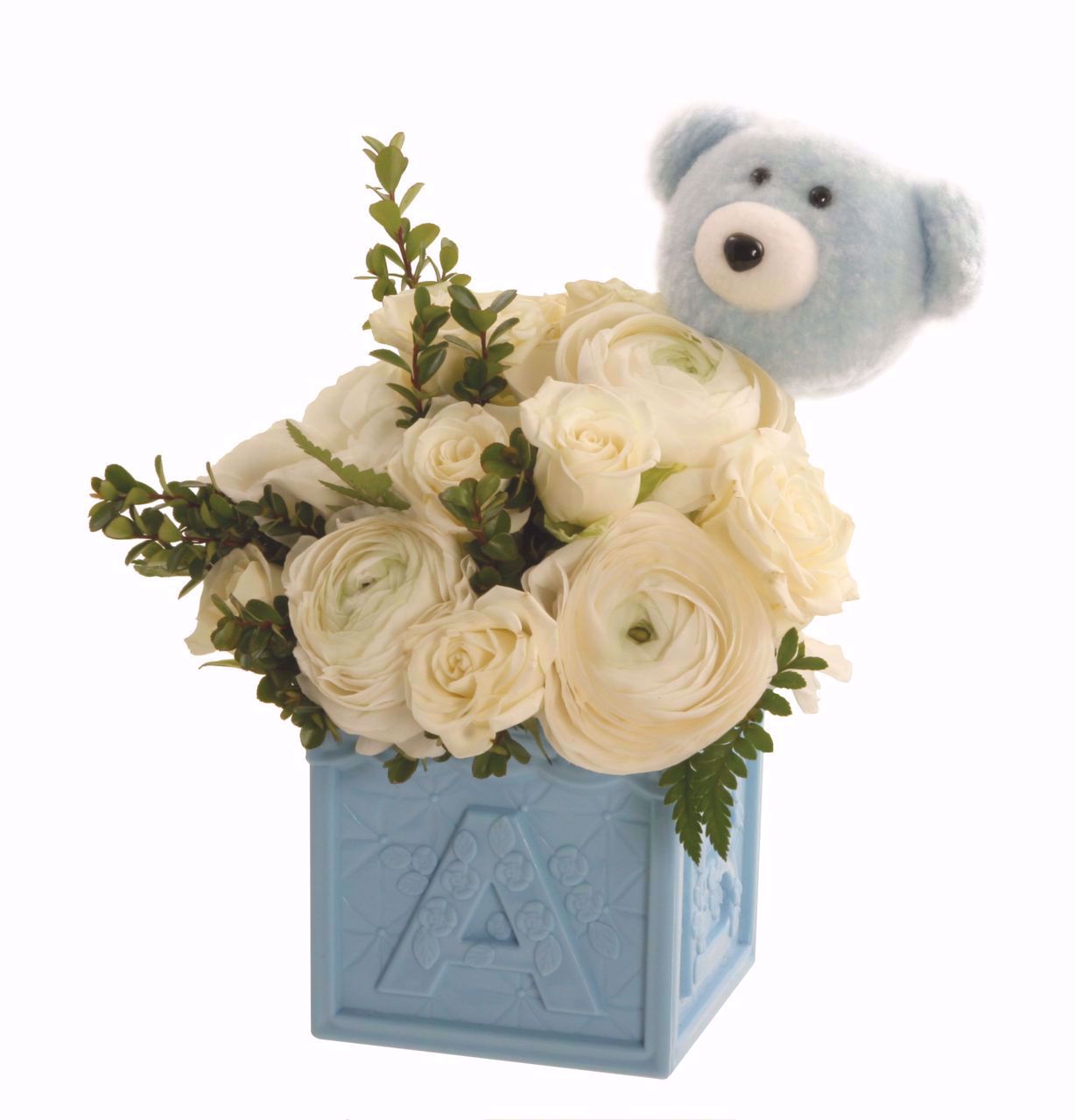 DirectFloral. Plastic Baby Blocks 5.25" - Blue