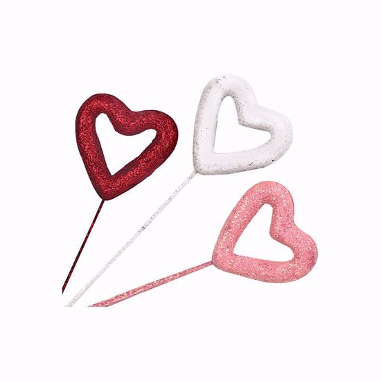 DirectFloral. 3 Asst 50mm Open Heart Picks