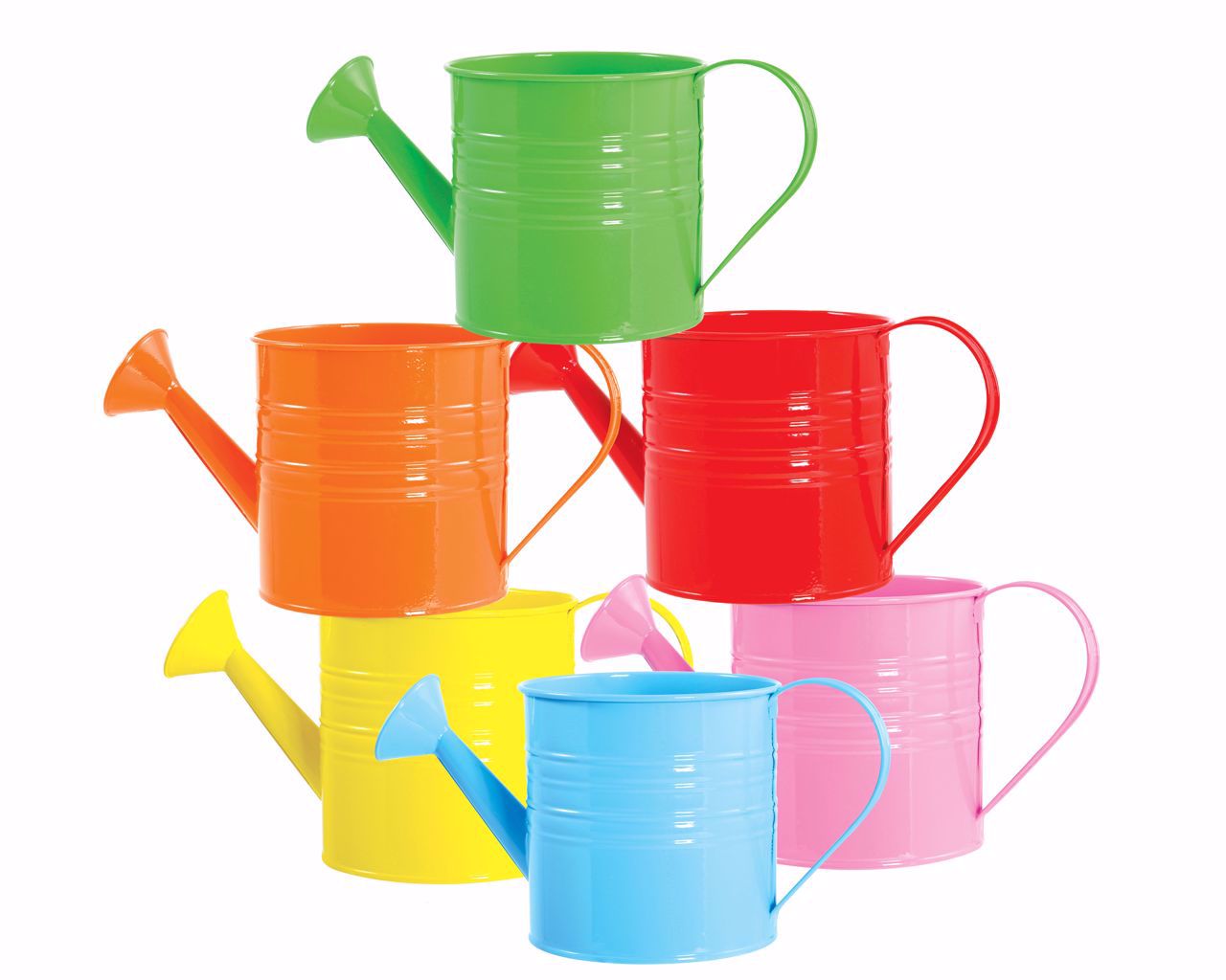 DirectFloral. 6 Asst Color Pop Watering Can 5"